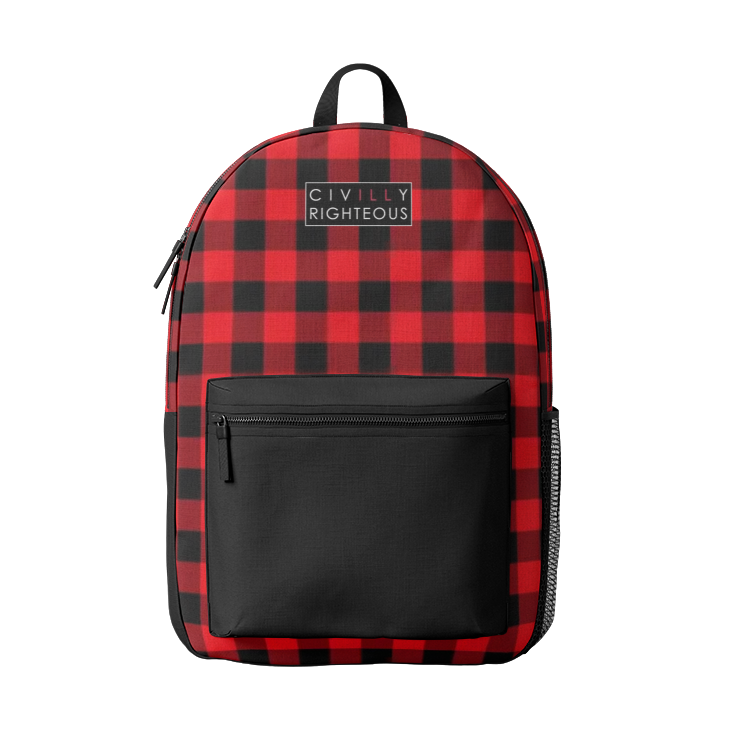 Red and Black Lumberjack - Retro Backpack – Civilly Righteous Clothing